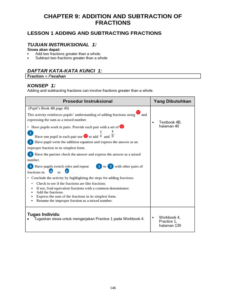 Chapter 9 - Addition and Subtraction of Fractions | PDF | Division ...