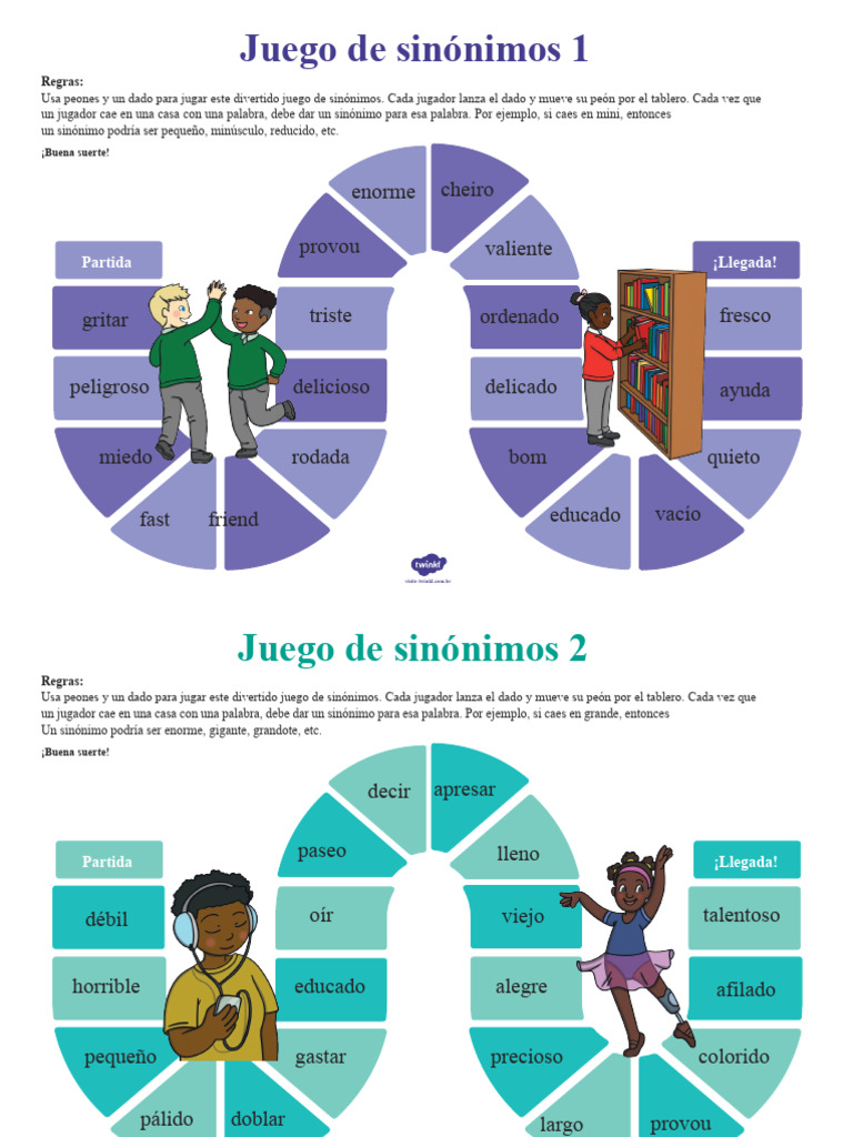 Juego de Sinónimos | PDF | Juegos de estrategia abstractos | Juegos de ...