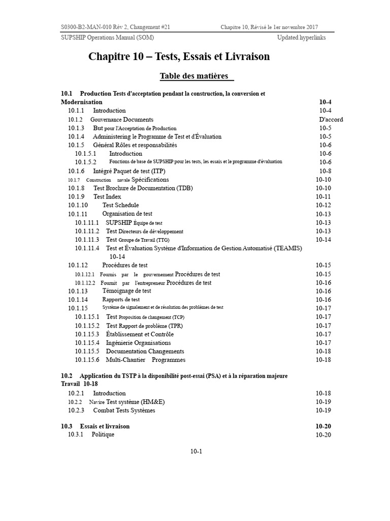 Tests et Livraison des Navires SUPSHIP | PDF | Bases de données ...