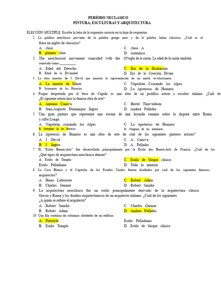 Quiz Artes 9 Tercer Trimestre | PDF | Escultura | Las artes