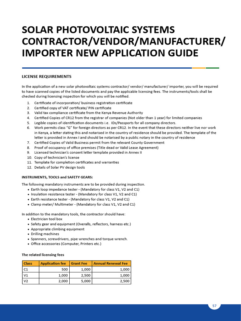 Epra - Solar Contractor Guidelines | PDF | Identity Document | License