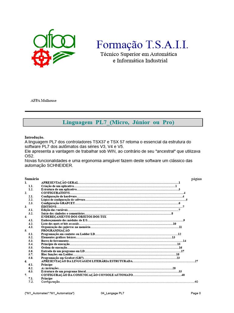 04_Linguagem PL7 | PDF | Engenharia da Computação | Ciência da Computação