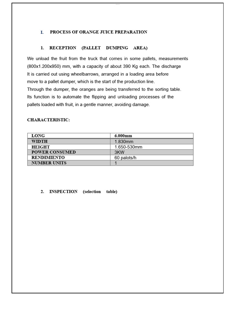Orange Juice Production Process Guide | PDF | Pump