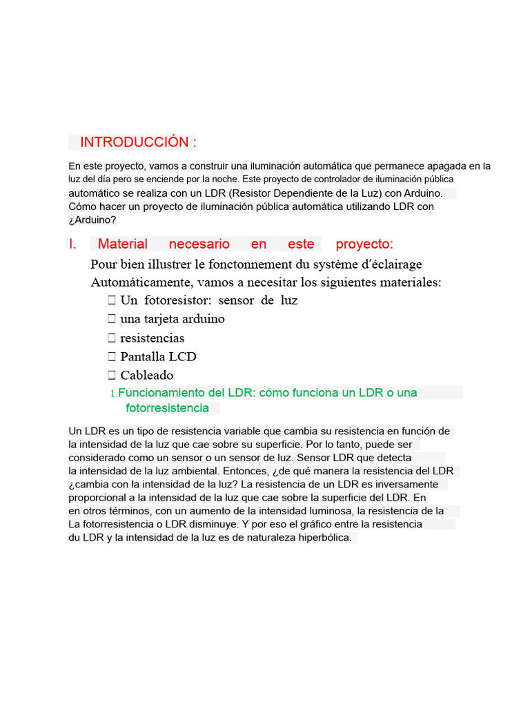 mini proyecto | PDF | Arduino | Resistor
