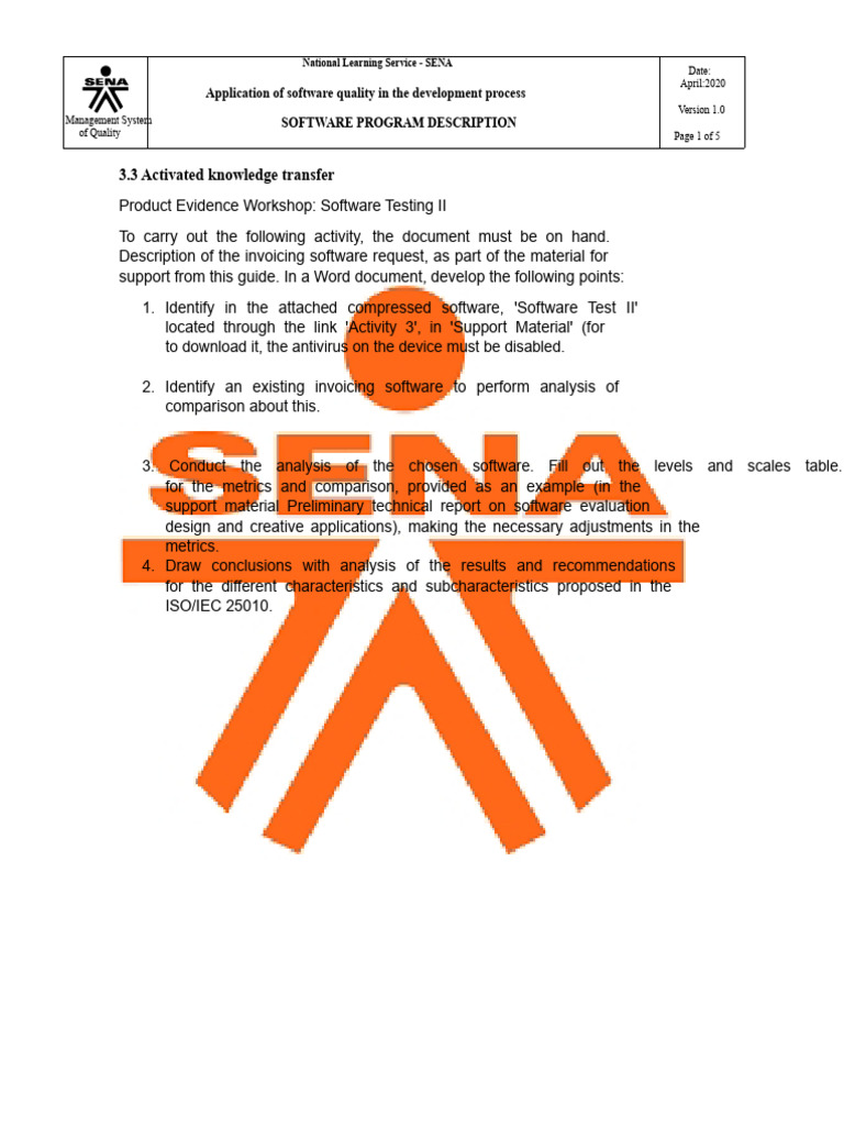 Product Evidence Workshop Software Testing II | PDF | Software Quality ...