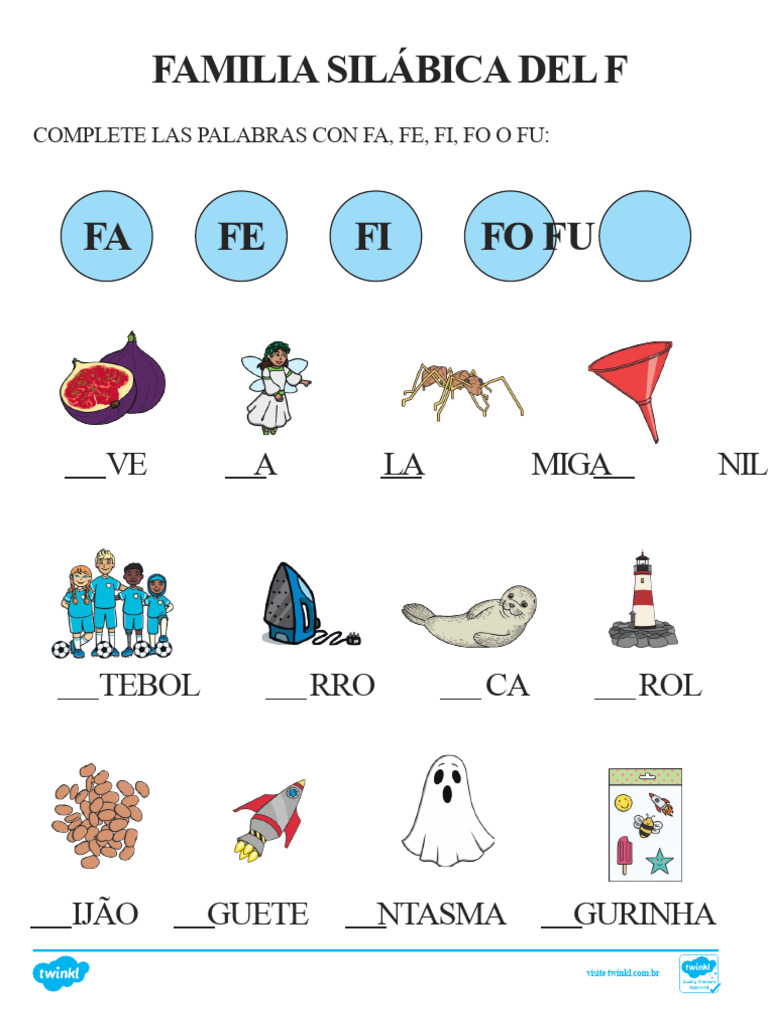Actividades de Sílabas con F | PDF