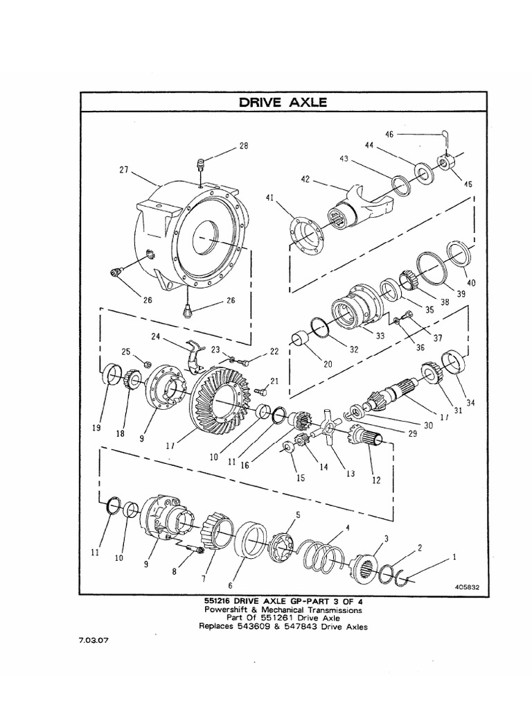 DRIVE AXLE GROUP - PART 2 of 2 Powershift & Mechanical Transm | PDF ...