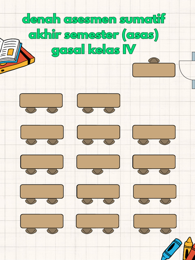 Classroom Seating Chart Poster in Yellow, Red, And Blue Illustrative ...