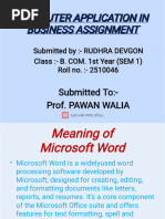 Microsoft Word: Key Features & Uses | PDF | Microsoft Word | Microsoft