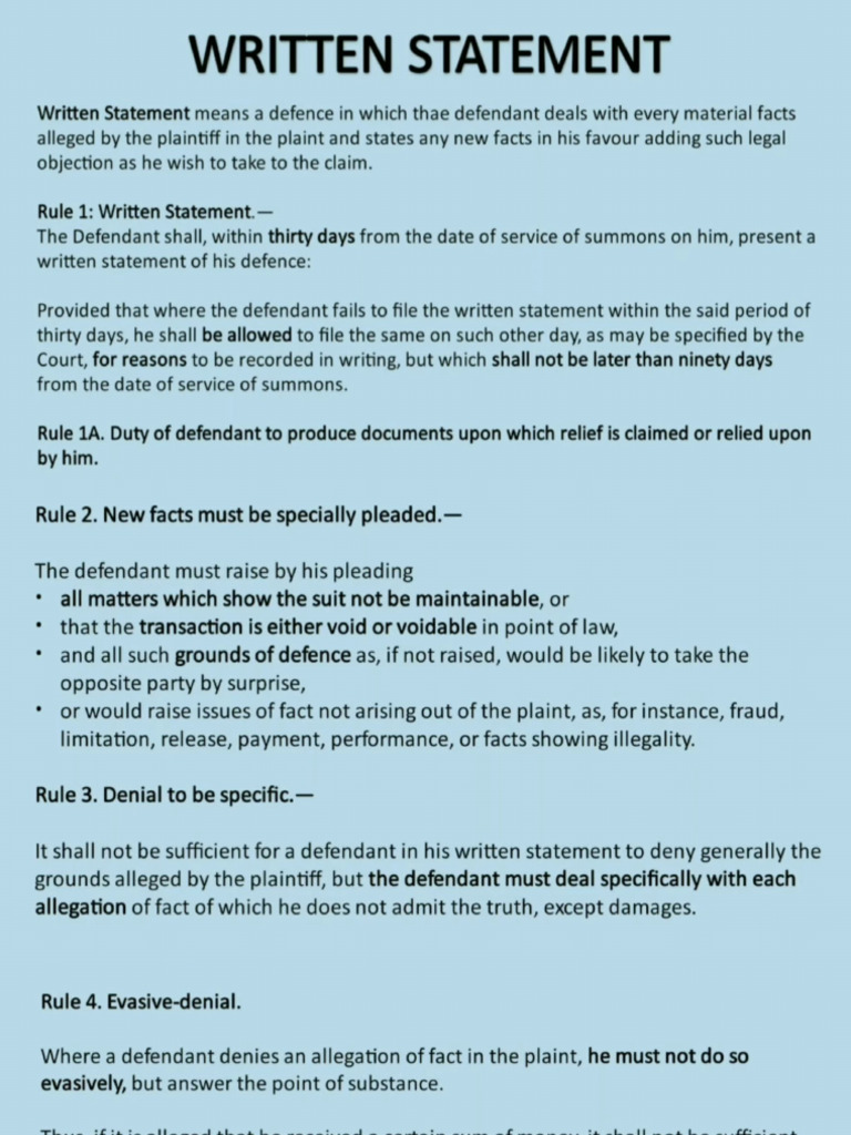 Written Statement | PDF