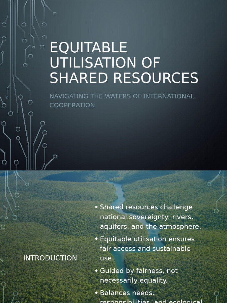 Equitable Use of Shared Resources | PDF | Hydrology | Earth Sciences