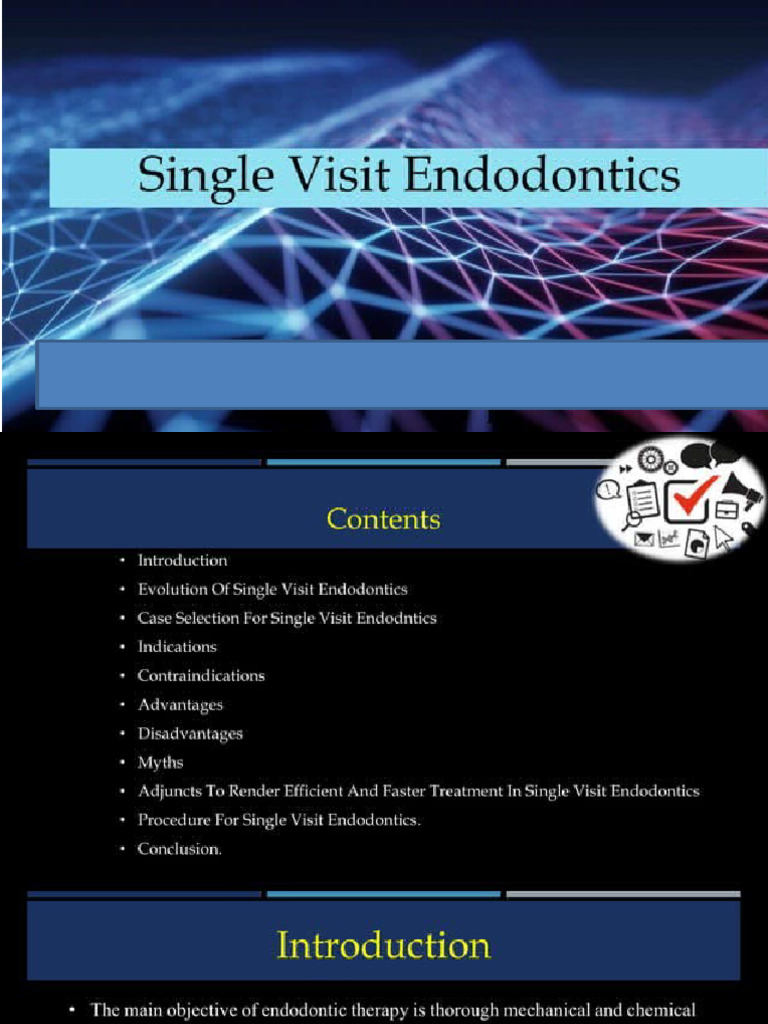 Single Visit Endodontics | PDF