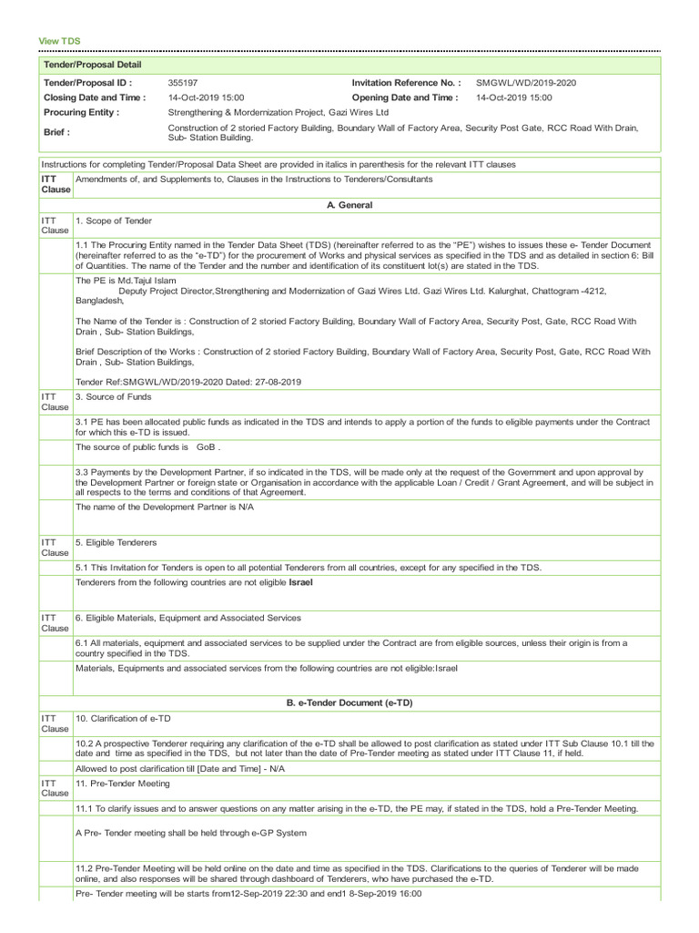 Section2_Tender Data Sheet | PDF | Taxes