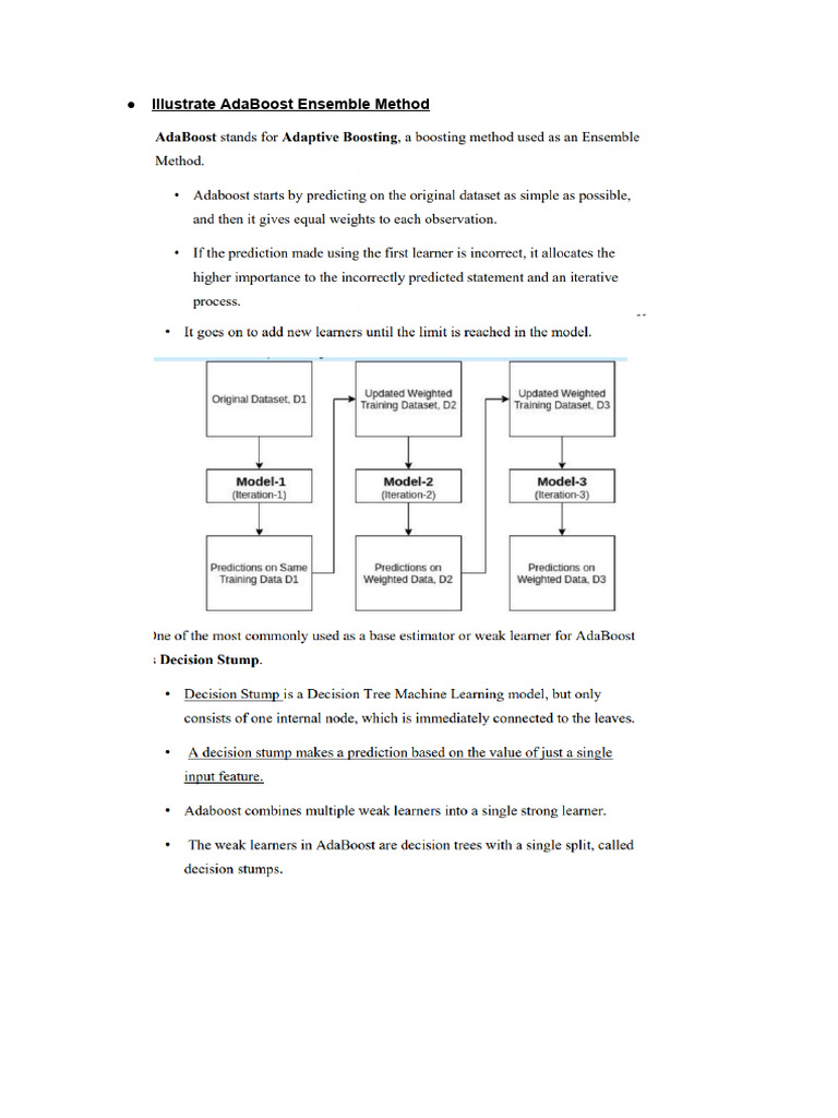 AdaBoost and Ensemble Learning Guide | PDF