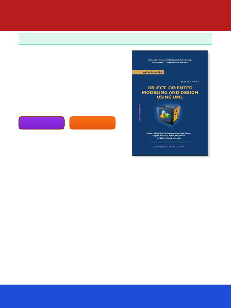 Object Oriented Modeling and Design Using UML 2nd Edition Singh ebook ...