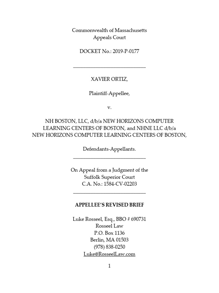 Appellee Brief Example | PDF | Lawsuit | Judgment (Law)