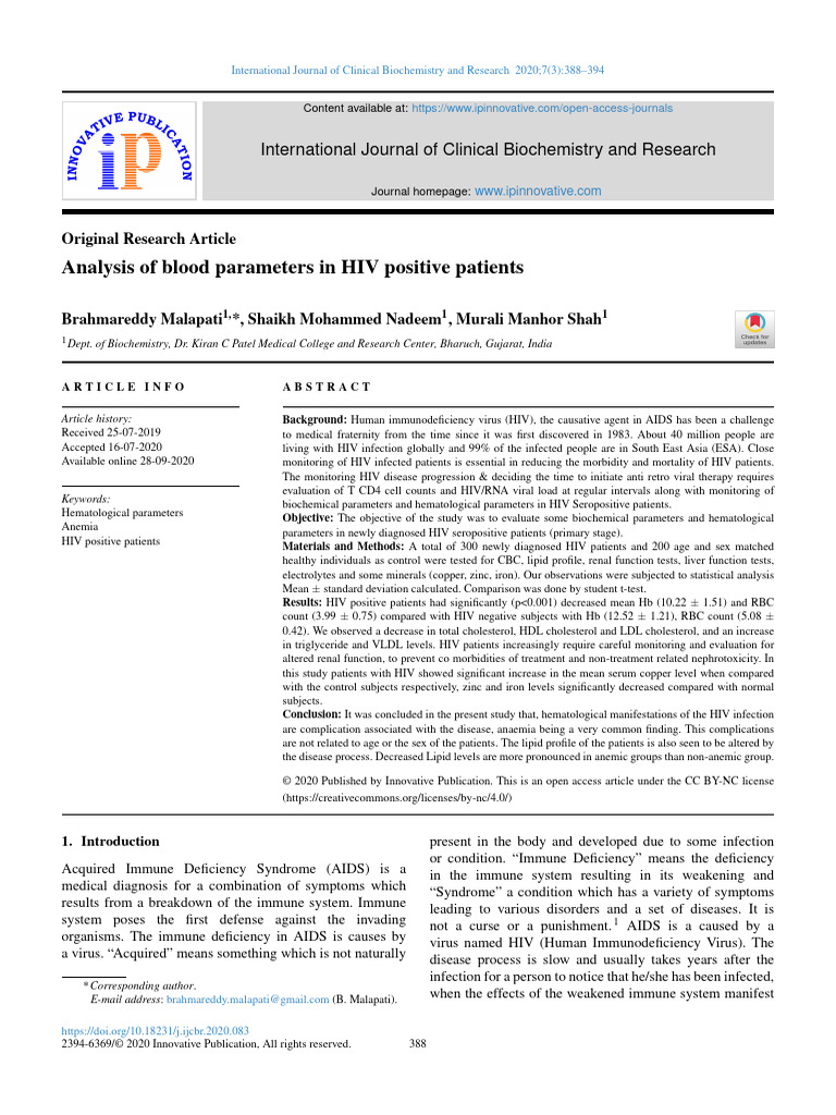 Ijcbr Journal Volume 7 Issue 3 Article 15361 | PDF | Hiv/Aids | White ...