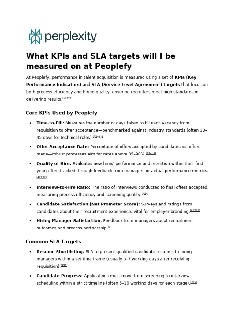 What KPIs and SLA Targets Will I Be Measured on At | PDF | Performance ...