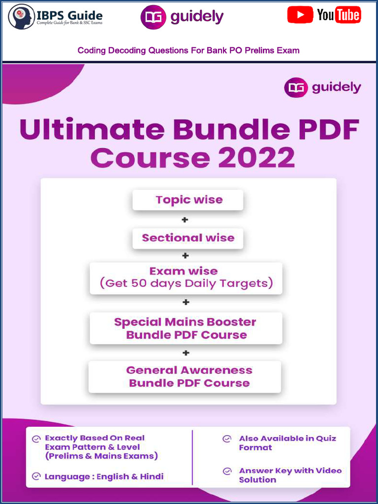 Coding Decoding Questions for Bank PO Exam | PDF | Utility | Linguistics