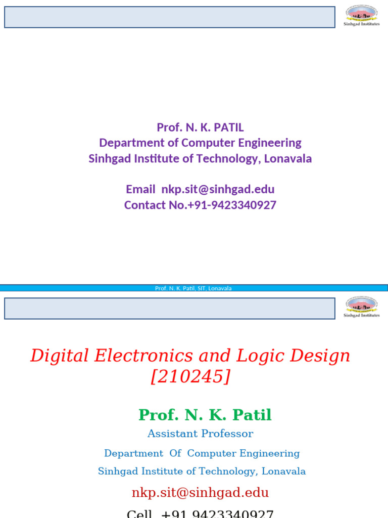 NKP - Deld - Unit 1 Complete | PDF | Boolean Algebra | Teaching Mathematics