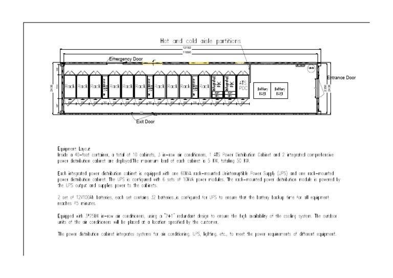 Emergency Door and Fiber Cable Details | PDF