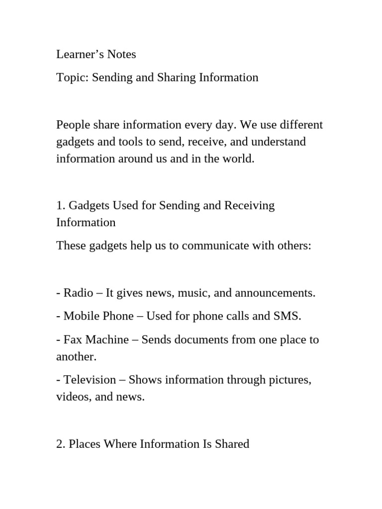 Effective Information Sharing Tools | PDF
