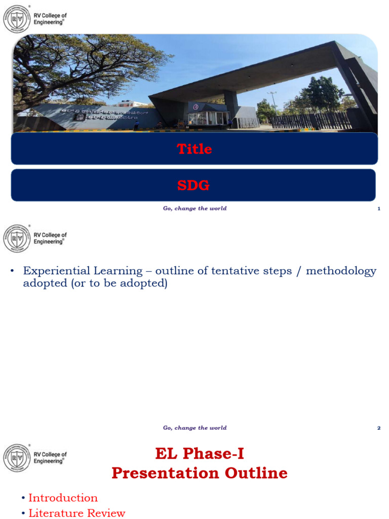 Experiential Learning Phase - 1 Template - V Semester | PDF ...