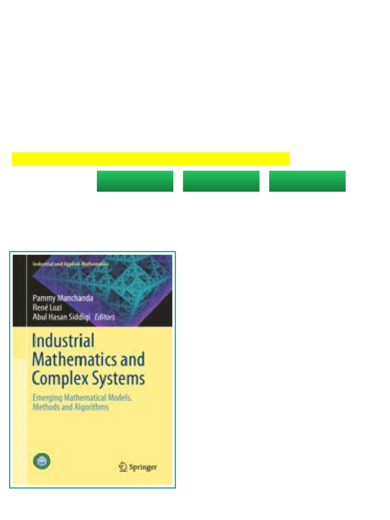 (Ebook) Industrial Mathematics and Complex Systems: Emerging ...