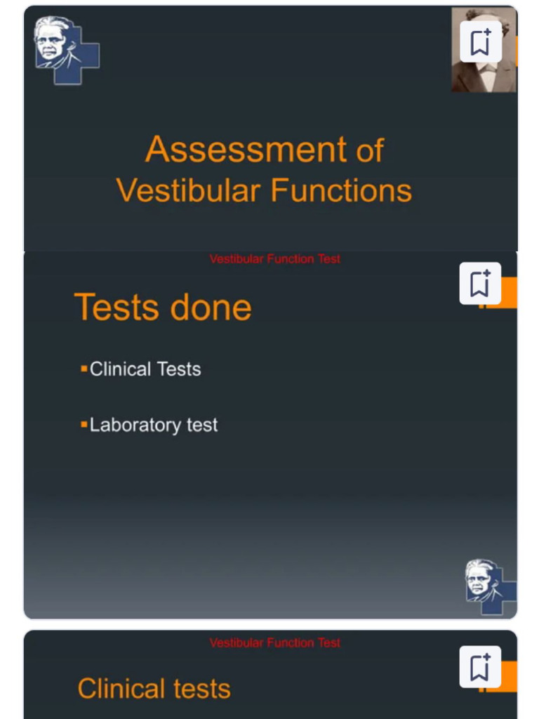 Vestibular Function Tests | PDF