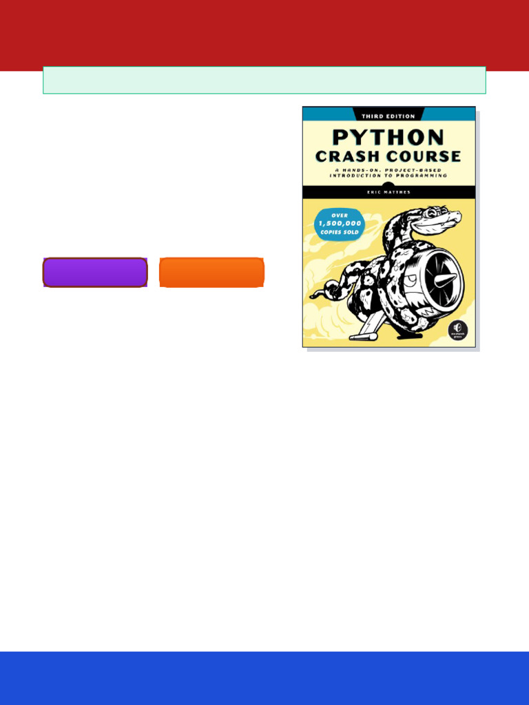 Python Crash Course 3rd Edition Eric Matthes ebook early-access edition ...