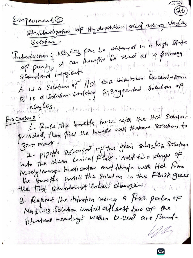 Chemistry Practical 2 | PDF