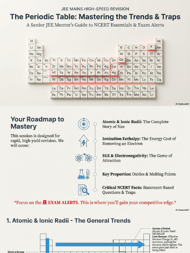 JEE Periodic Table Trends Traps | PDF