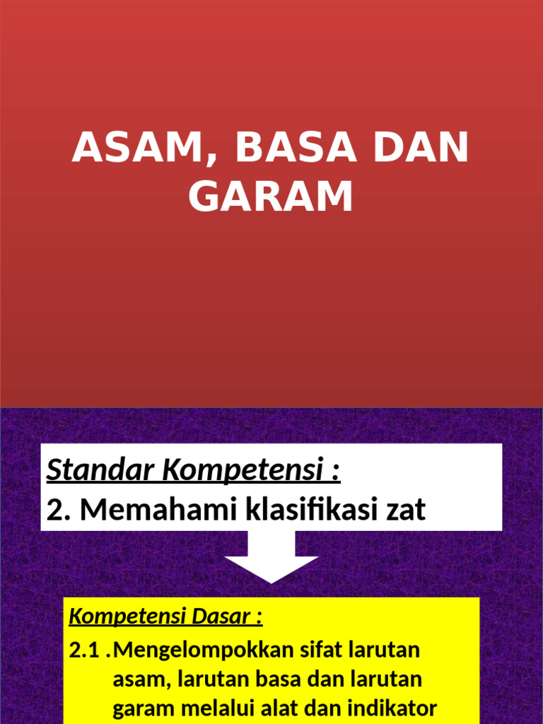 Asam, Basa Dan Garam | PDF