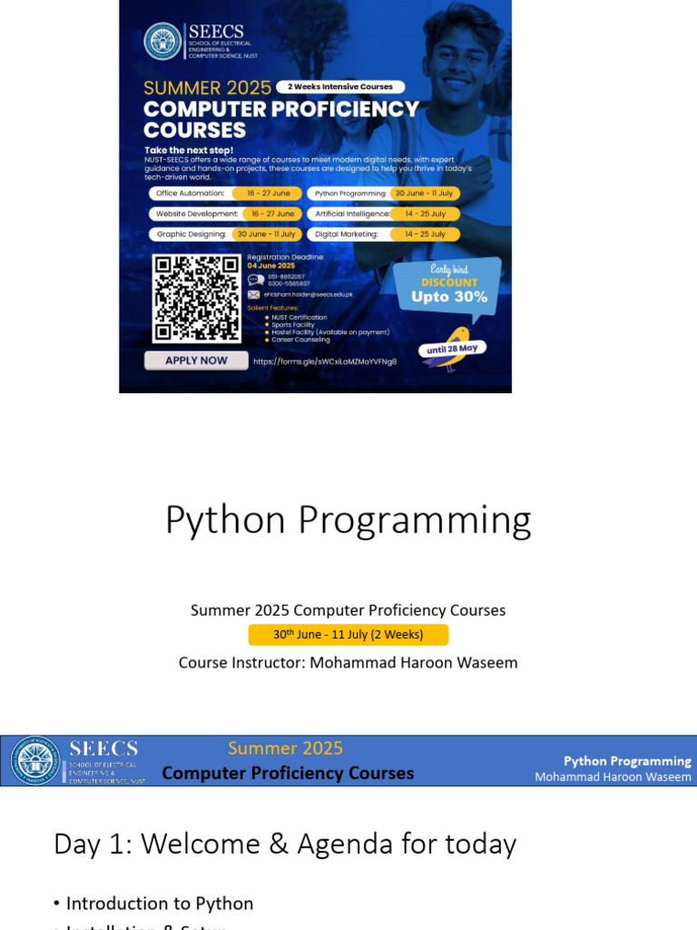 Python Programmings Day1 | PDF | Python (Programming Language ...