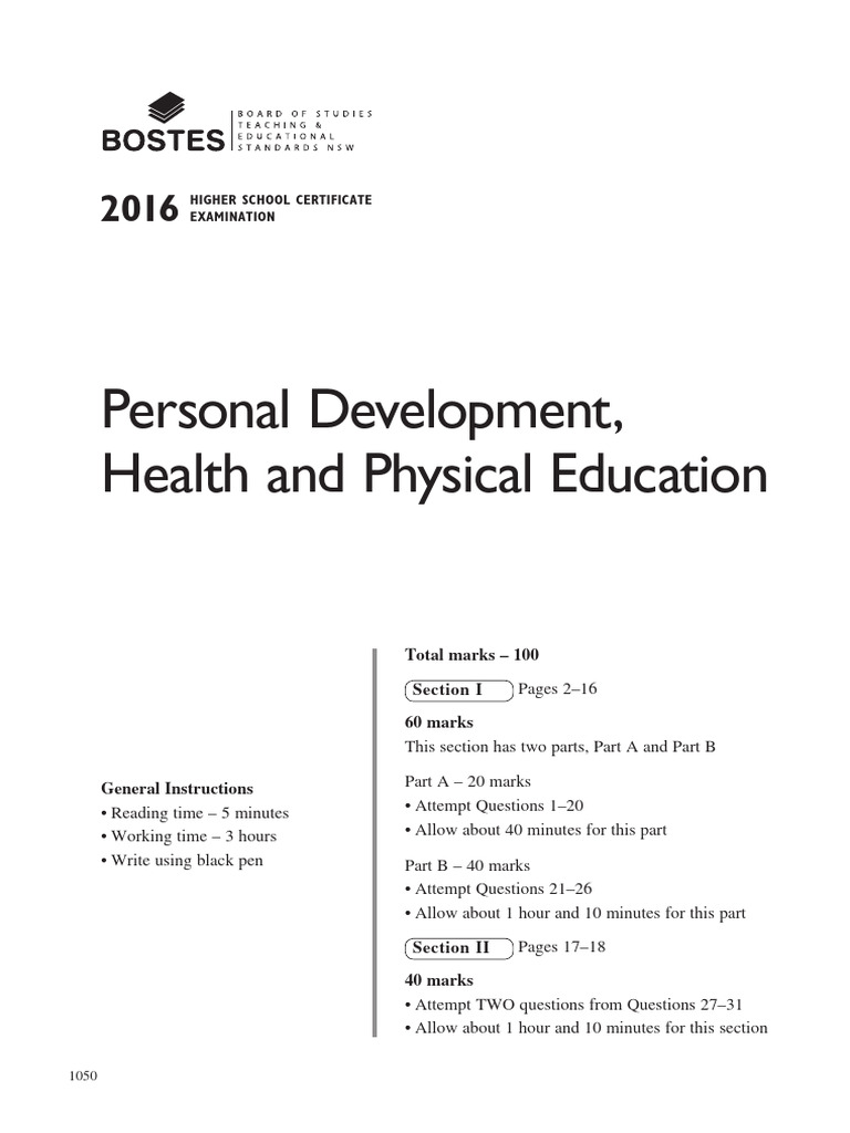 2016 HSC Pdhpe | PDF