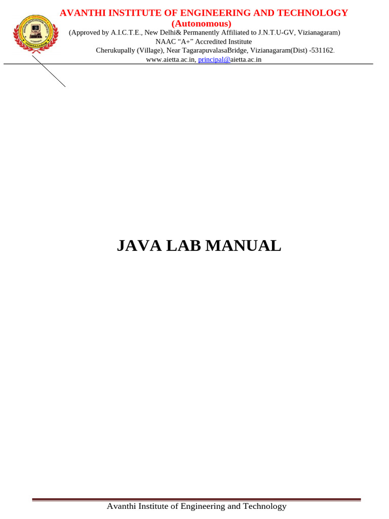 Java Lab Manual r24 | PDF | Constructor (Object Oriented Programming) | Programming
