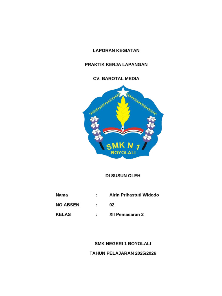 Laporan PKL di CV. Barotal Media | PDF