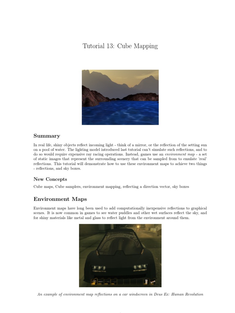 15 Tutorial 13 - Cube Mapping | PDF | Shader | Texture Mapping