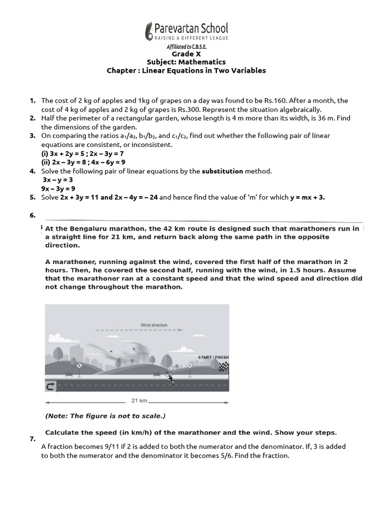 RWS Linear Equations Grade 10 | PDF
