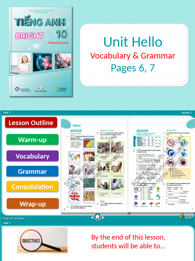 Unit Hello - Lesson 1 - Pages 6 & 7 | PDF | Subject (Grammar) | English ...