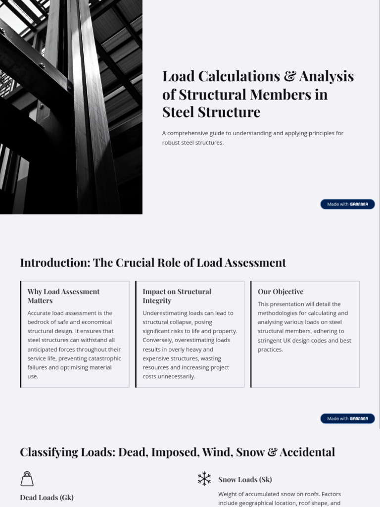 Steel Structure Load Analysis Guide | PDF | Structural Load | Beam (Structure)