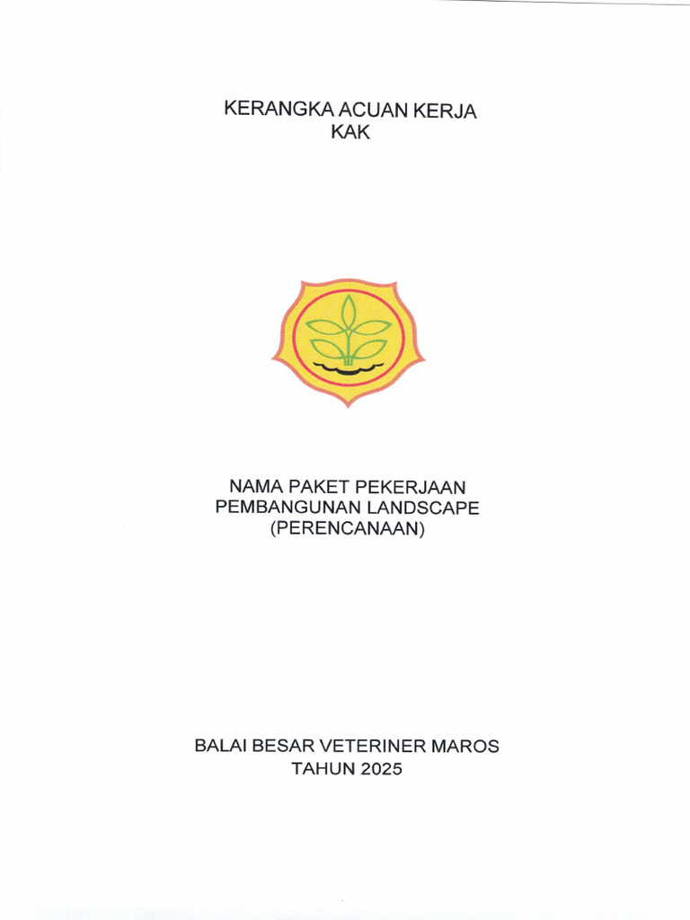 Scan KAK Perencana Landscape | PDF