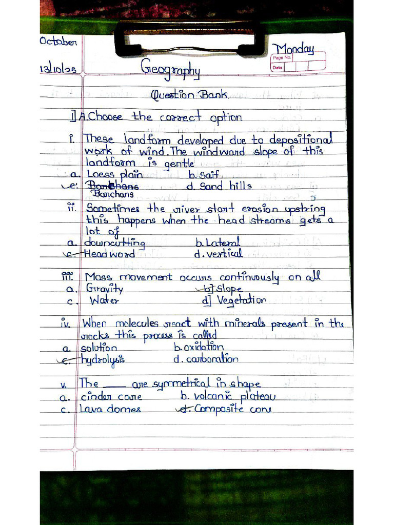 Geography Question Bank With Answer | PDF