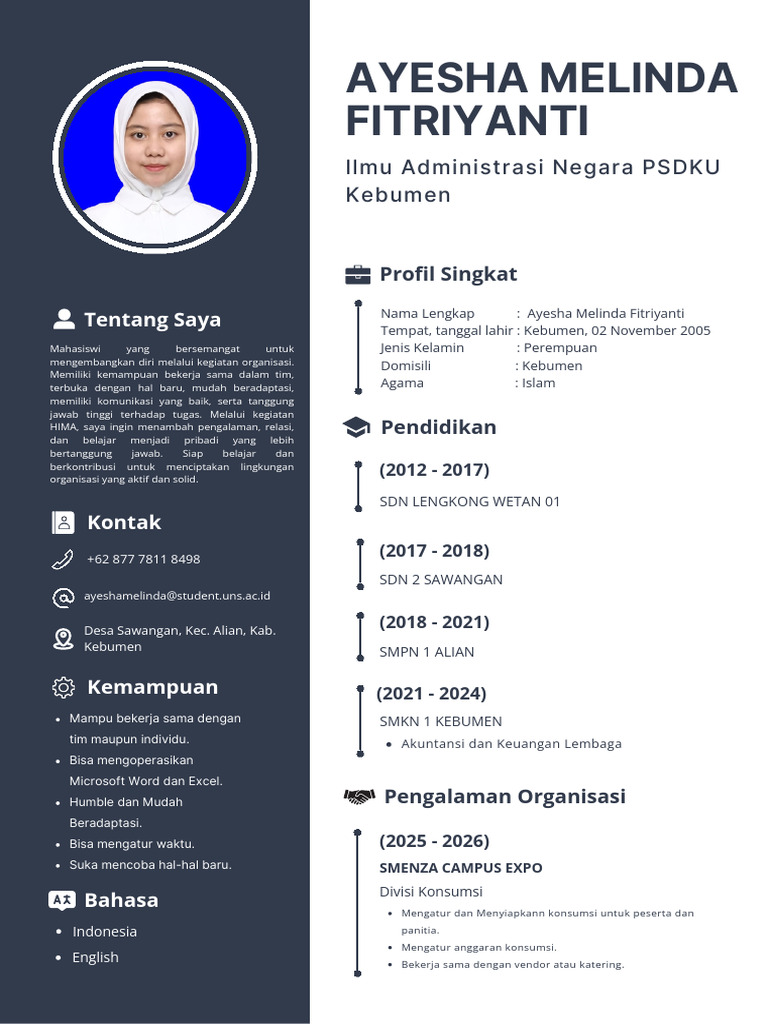 Modern Minimalist CV Resume | PDF