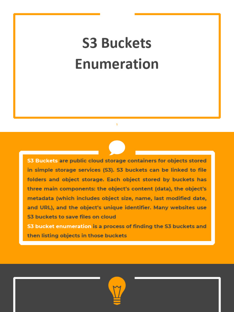 1.1 Enumerate S3 Buckets | PDF