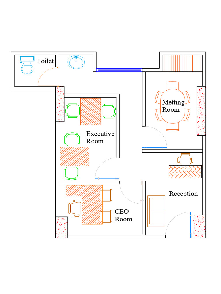 Office Layout with Meeting Rooms | PDF