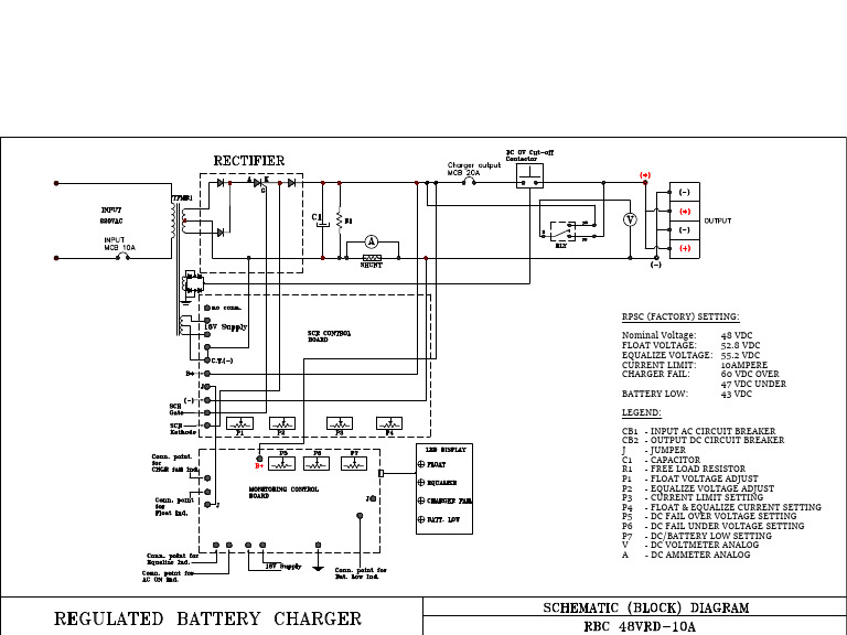 Schematic Diagram FOR RBC 48VRD-10A-XX | PDF