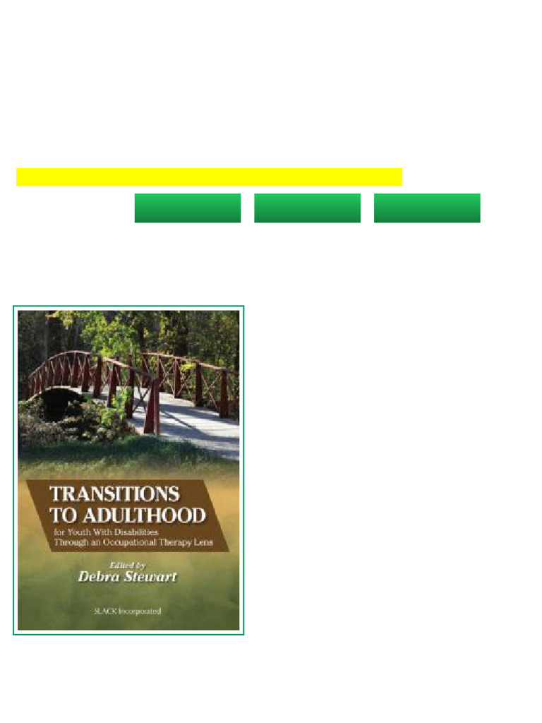 Transitions to Adulthood for Youth With Disabilities Through an ...