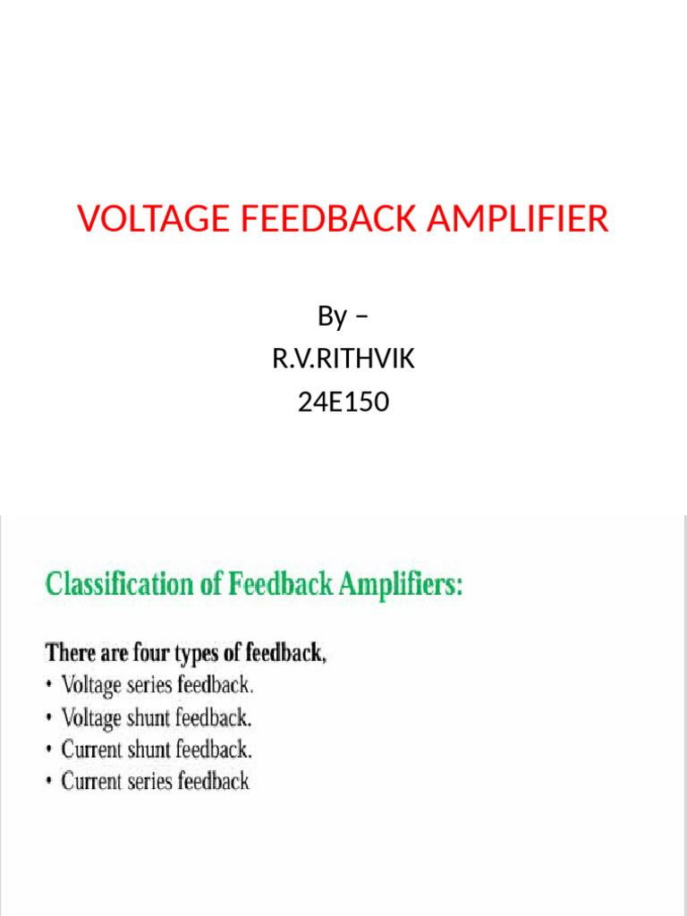 Voltage Series Feedback | PDF