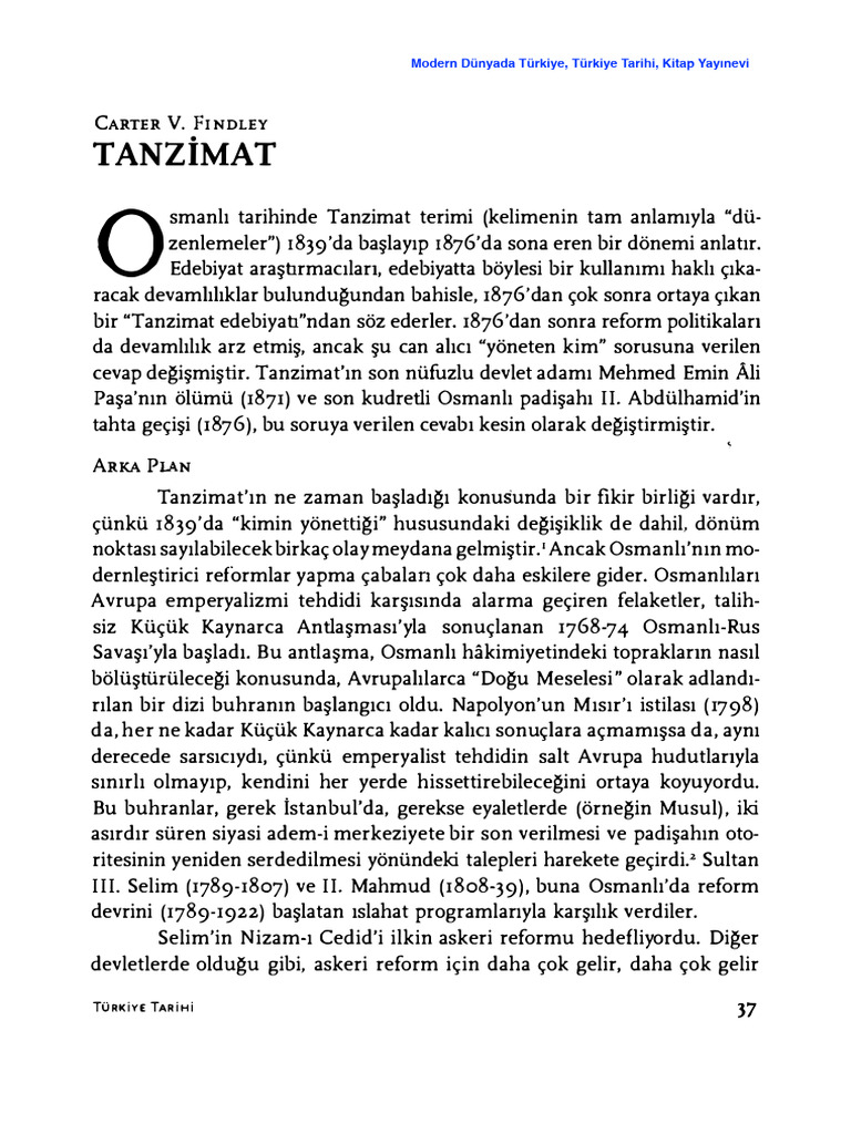 Tanzimat - Modern Dünyada Türkiye | PDF